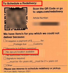USPS Tracking: No Secure Location Available - Meaning - MAILBOX MASTER