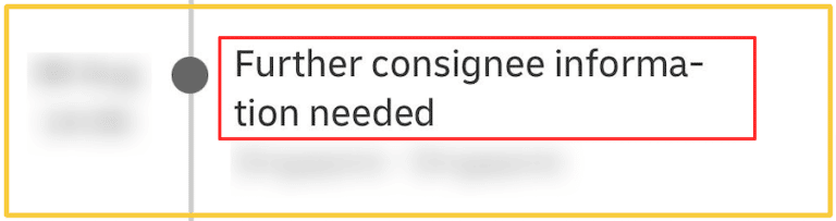 Further Consignee Information Needed - DHL Tracking - MAILBOX MASTER