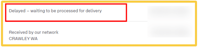 Delayed Waiting to be Processed for Delivery (AU Post) - MAILBOX MASTER
