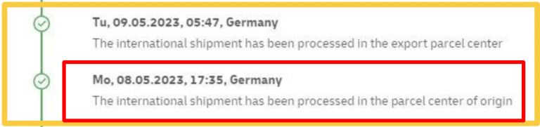 The International Shipment Has Been Processed in the Parcel Center of ...