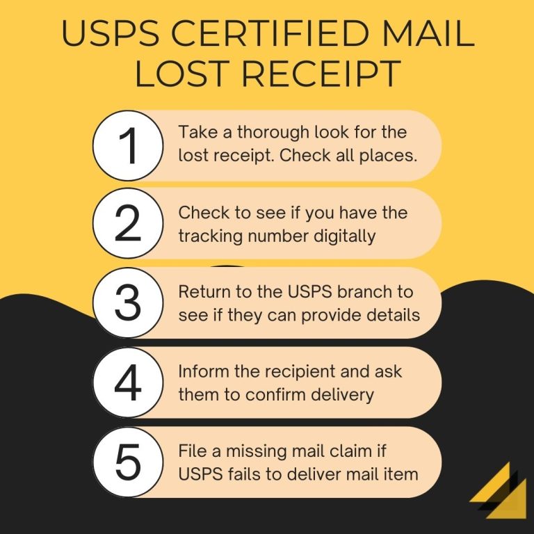 Lost USPS Certified Mail Receipt - MAILBOX MASTER